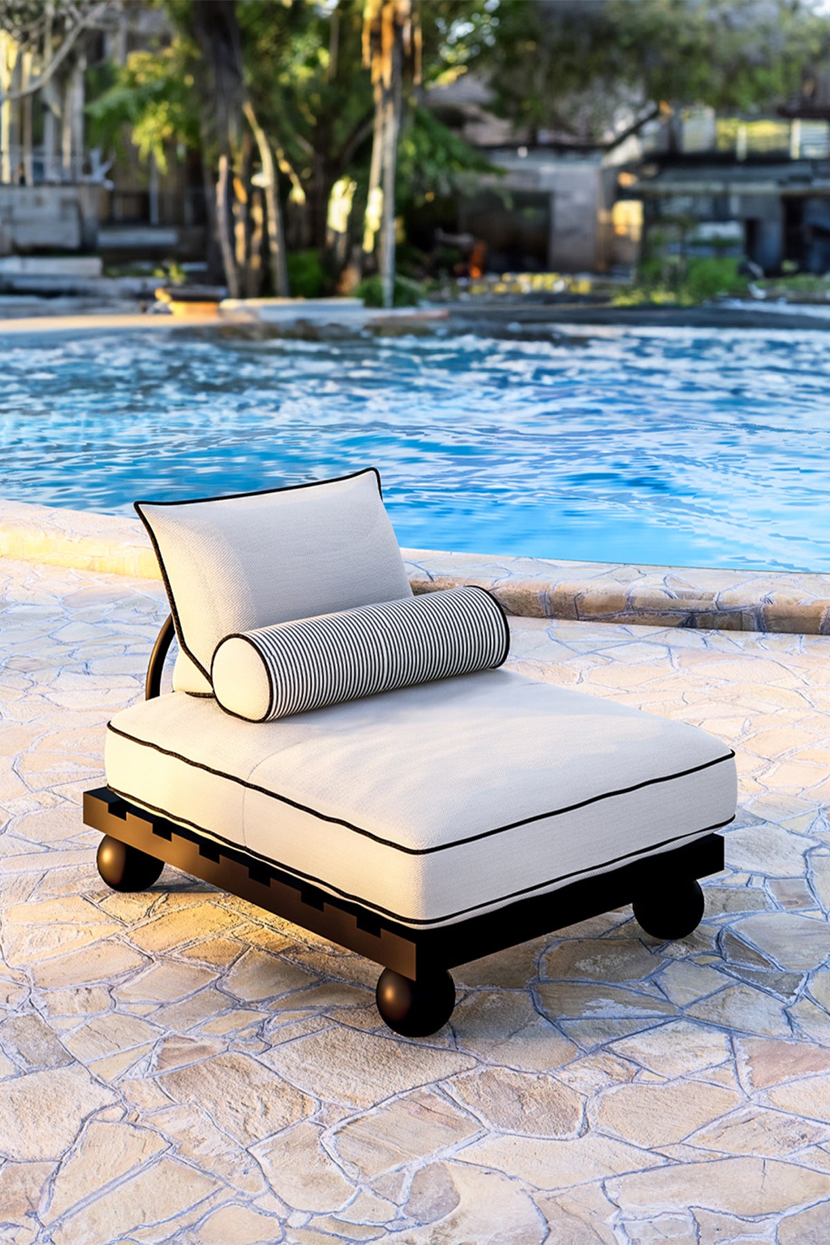 Picasso Outdoor Berjer-İroko Ağacı - Deekobjects