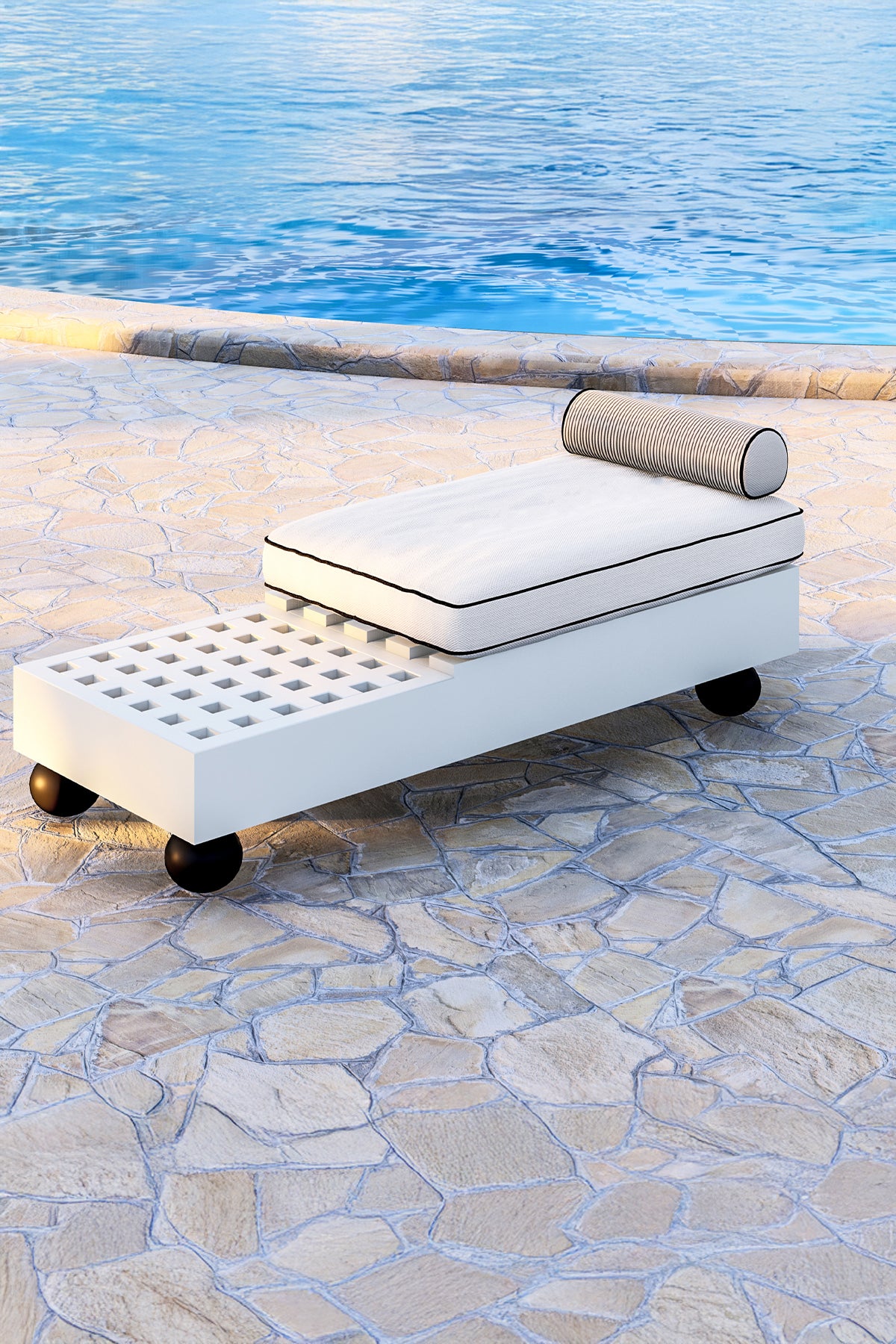 Picasso Outdoor Bench-İroko Ağacı - Deekobjects